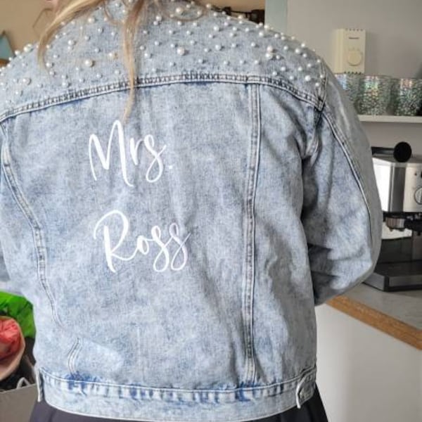 Embroidered Bride Denim Jacket, Bride Jean Jacket, Future Mrs Jacket ...