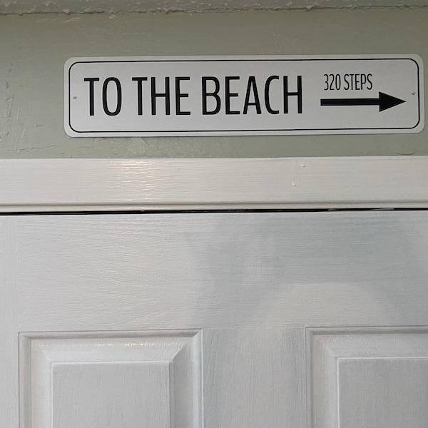 To the Beach Sign, Custom Mileage Sign, Ocean Direction Sign, Custom ...