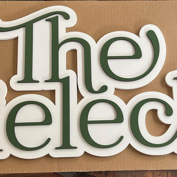 Large Last Name Sign, Double Layer Family Name Sign, Sturdy Wedding ...
