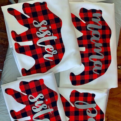 Bear Buffalo Plaid Sublimation File, Christmas Bear SVG, Christmas Svg ...