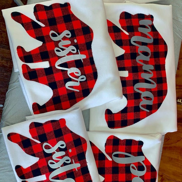 Bear Buffalo Plaid Sublimation File, Christmas Bear SVG, Christmas Svg ...