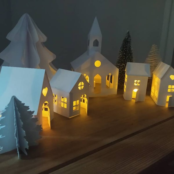 3D Paper Church SVG Cutting Files for Cricut, Scanncut2, Silhouette ...