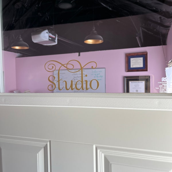 Studio Vinyl Decal Sticker - Door Sign - Art Craft Room Painting Sewing ...