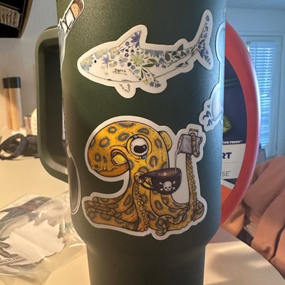 Octonation Octopus Sticker Pack 5 Stickers Same Design - Etsy