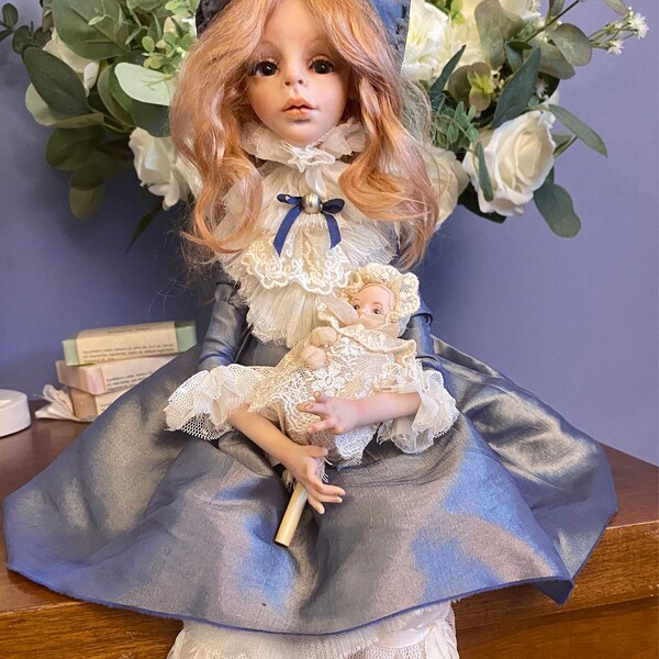 Bjd Custom Q Baby,small Blonde Doll With a Moving Body,q Baby,bjd Doll ...