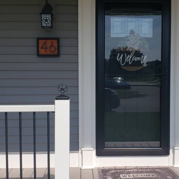 Modern Floating Number Address Sign/ Modern Flat Number Address Sign ...