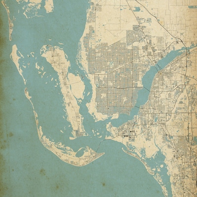 Custom Vintage Style Map of Your City, Any Town Digital Download City ...