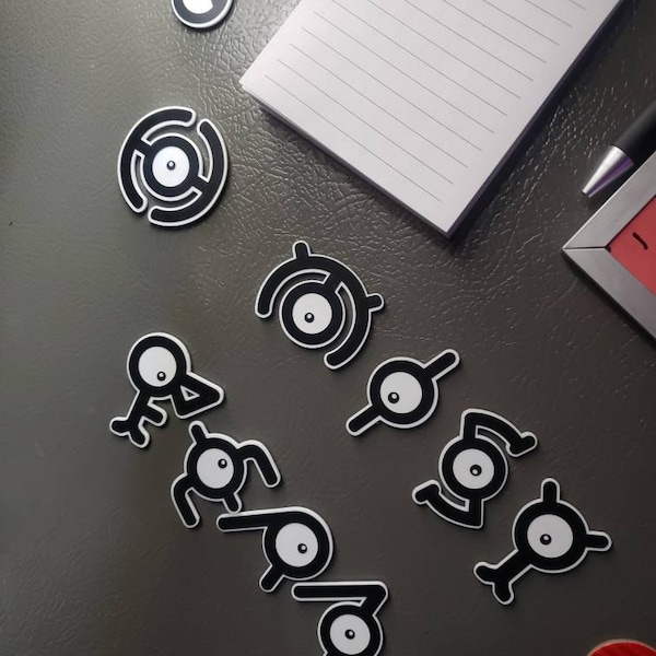 Pokémon Unown Fridge Magnets - Complete Set (28) Plus Bonus Shiny - Etsy