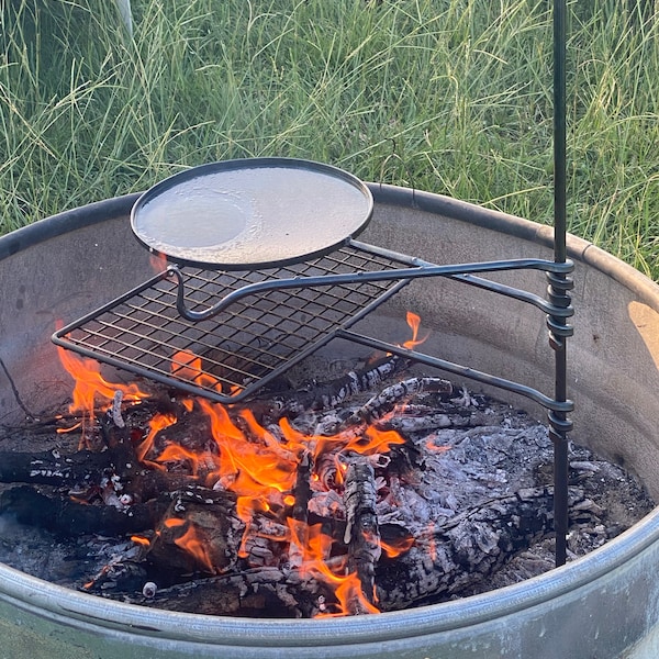 Large 3 Arm Fire Anchor - Portable Bushcraft Cooking Set - Camping ...