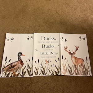 Hunting Nursery Wall Art Poster, Hunting Nursery Decor, Mountain ...