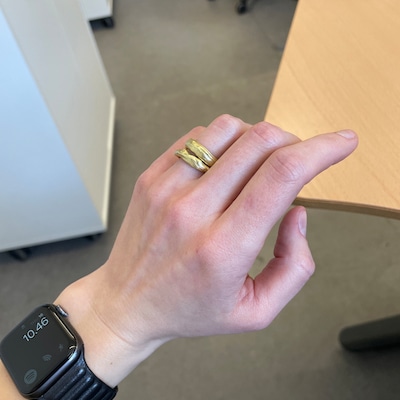 Set of 5 Stack Rings, Solid Bronze Ring, Geometric Ring, Stackable ...