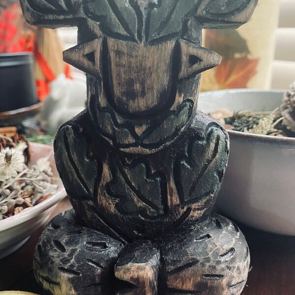 Cernunnos Statue Green Man Horned God Pan Herne the Hunter - Etsy