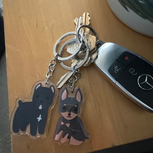 Striped Hyena Acrylic Glitter Keychain Kawaii Chibi Animal Lover Wild ...