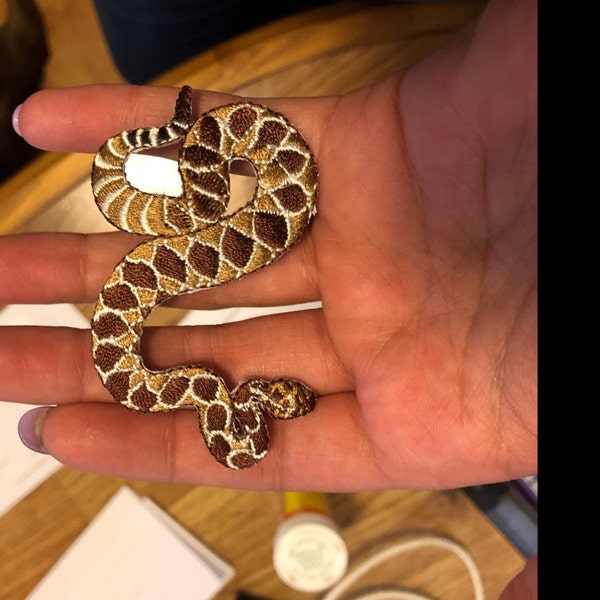 Snake Applique Patch - Western Diamond Reptile Embroidered Badge 3 ...