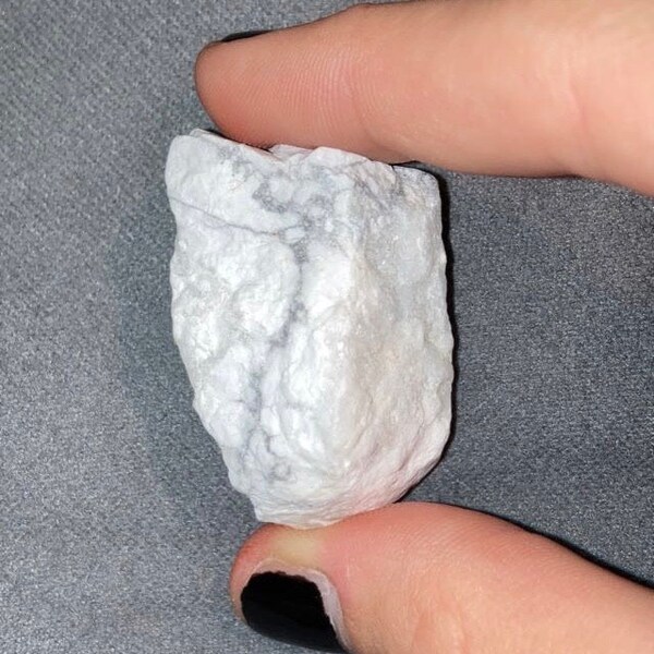 Raw White Howlite Stone - White Howlite Crystal - Rough White Howlite ...