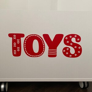 Toy Box Decal TOYBOX NOT INCLUDED toys Decal Toybox Sticker Toy Box ...