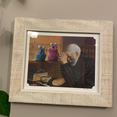 11 by 14 messy Last Supper Altered Thrift Store Art Print - Etsy