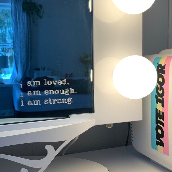 Motivational Mirror Decal - Mirror Sticker - Bathroom Decor - Positive ...