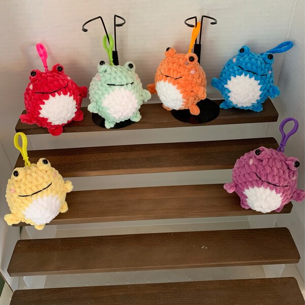 Crochet PATTERN Little Frog Keychain, No Sew, Amigurumi Tutorial PDF in ...