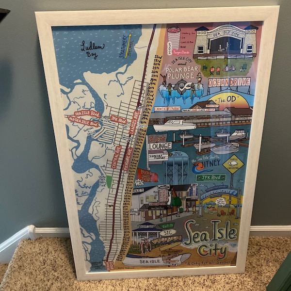 Map of Sea Isle City, New Jersey,sic, Beach Town, NJ Beaches ...