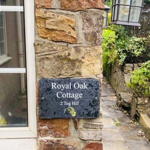 Rustic Lavender Slate House Sign Farmhouse Plaque Door Number 30 X 20cm ...