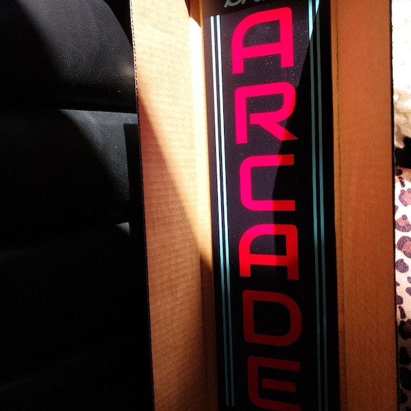 Arcade Sign Vertical, Gamer Gift, Custom Arcade Decor, Game Room Sign ...
