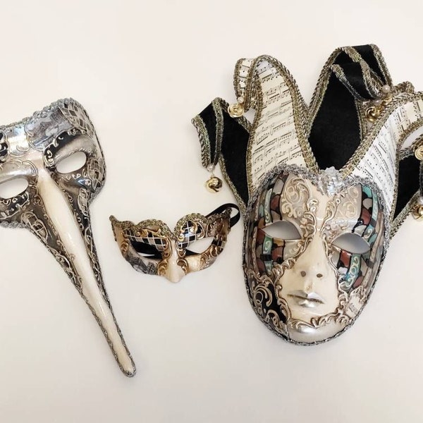 Hand Painted Venetian Casanova Mask Carnival Mask With Pirate Hat ...