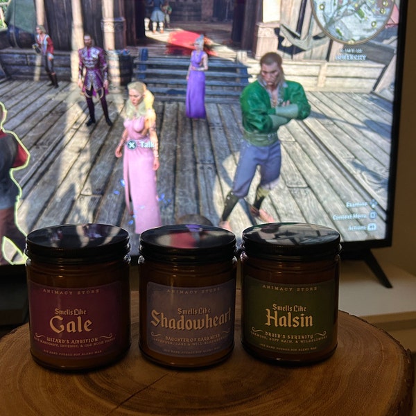 HALSIN Inspired Candle - BG3 - 8 Oz Hand Poured Soy Blend Wax - Nerdy ...