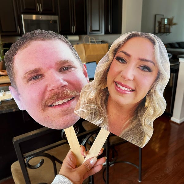 Face on A Stick Big Head Cutouts Big Head Sports Game Boss Graduation ...