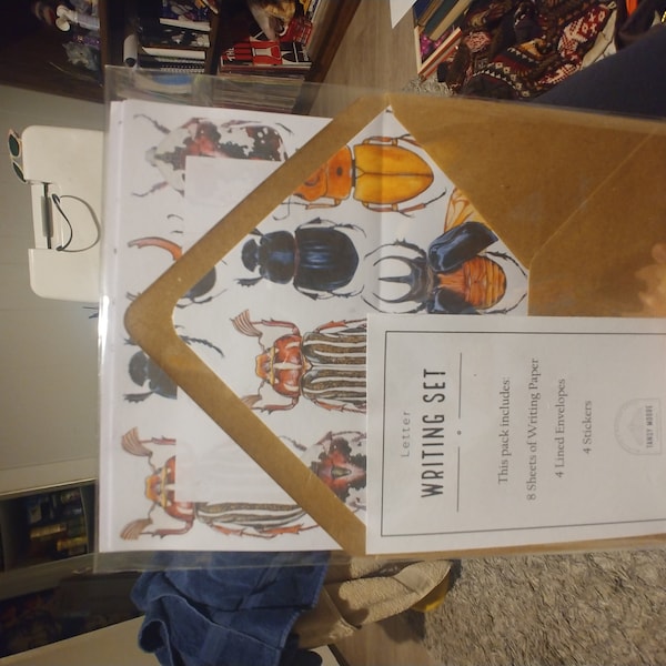 Beetles and Bugs, Letter Writing Set - Etsy