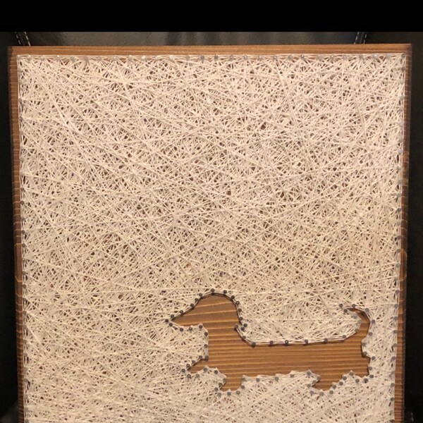 Dachshund Dog Negative Space String Art, Doxie Puppy, Animal, Pet ...
