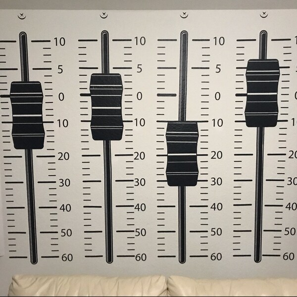 Audio Wave Wall Decal - Sound Wave Wall Sticker Recording Studio Music ...