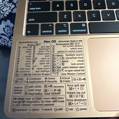 Excel for Mac Cheat Sheet Reference Guide Shortcut Sticker Black Vinyl ...