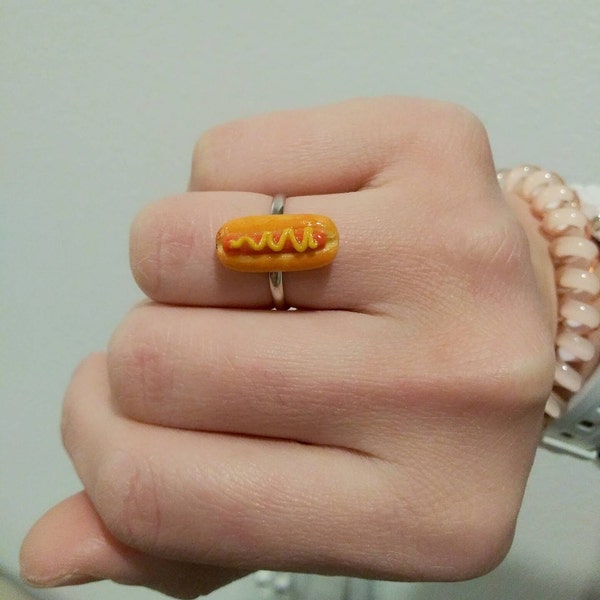 Hot Dog Ring - Handmade Fast Food Miniature Hot Dog - Etsy