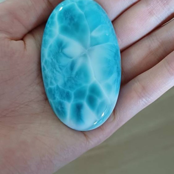 EXQUISITE Larimar Teardrop Stone, Top-grade AAA Deep Blue Larimar ...
