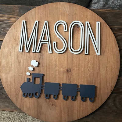 Train Nursery Name Sign Nursery Sign Transportation Theme Nursery ...