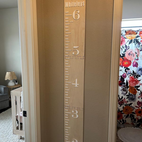 Custom Wood Growth Chart 3D, Family Height Chart Ruler, Playroom Decor ...