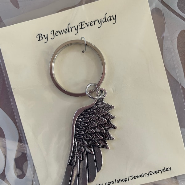 Wing Keychain, Angel Wing Keychain, Remembrance Keychain, Husband Wife ...