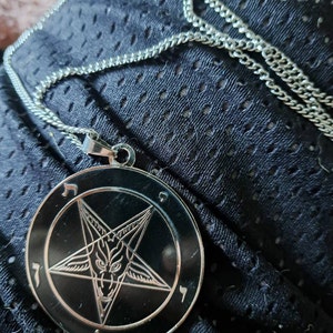 Large Sigil of Baphomet Pendant bessy Version Stainless Steel Occult ...