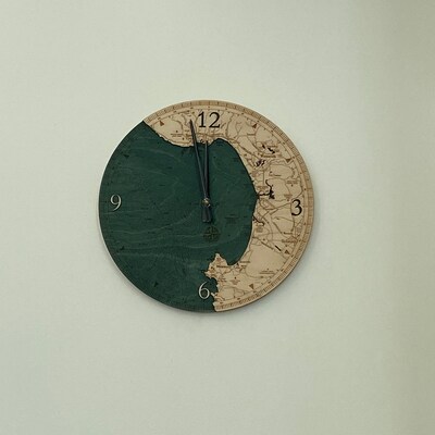 Monterey Bay Clock Wood Carved Topographic Clock - Etsy