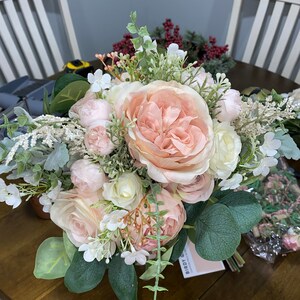 Dusty Pink Bridal Bouquet Classic Wedding Rose Bouquet - Etsy