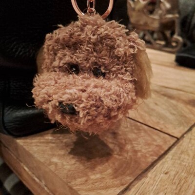 Cockapoo Keychain. Golden Brown Dog Keyring. Keys Accessories. Backpack ...