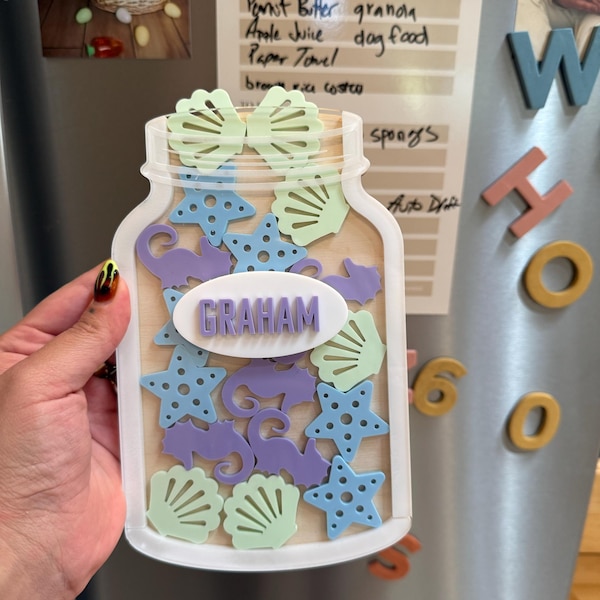 Custom Reward Jar, Small Size, Personalized Token Jar, Star Reward ...