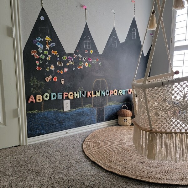 Magnetic Alphabet for Gathre Mat in Sherbet Rainbow Felt Alphabet ...