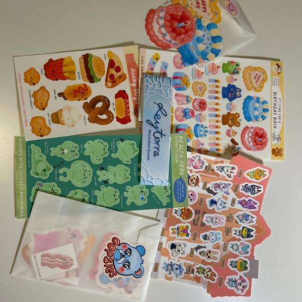 Junk Food Dog Sticker Sheet| Fried Food, Cute Food, Fast Food, Snack ...