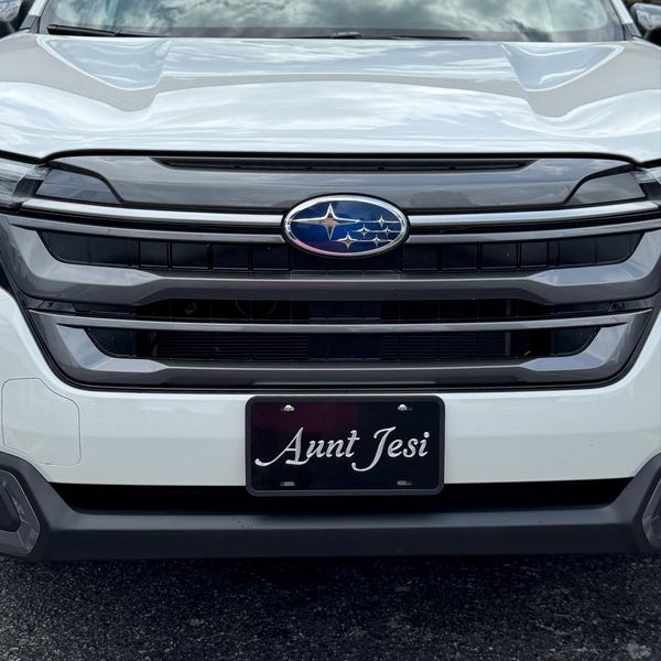 Will Run License Plate Vanity Front Car Tag Engraved / Diamond Etched ...