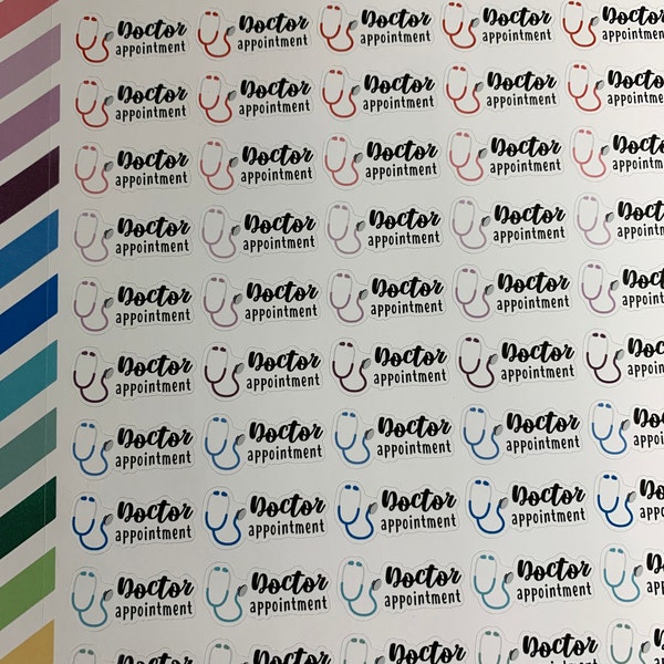 Doctor Appointment Icon Planner Stickers - Doctor Stickers - Plum Paper ...