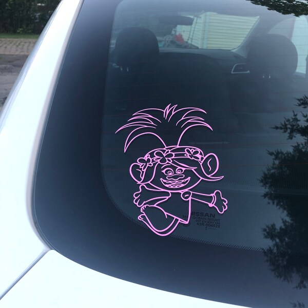 Troll Decals/vinyl Decal/kids Room/ Yeti Decal/ Glass Block Decal/ Car ...