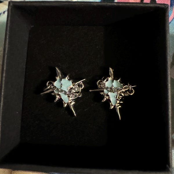 Y2K Couple Rings Set, Moonstone Matching Rings, Liquid Rings ...