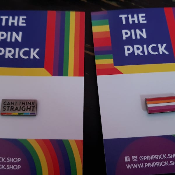 Community Lesbian Flag Pin — Subtle Pride Accessory LGBT Enamel Queer ...